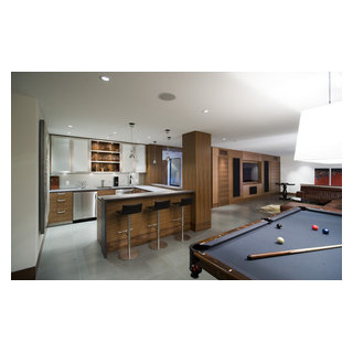 Rec Room Bar - Contemporary - Home Theater - Vancouver - by Old World ...