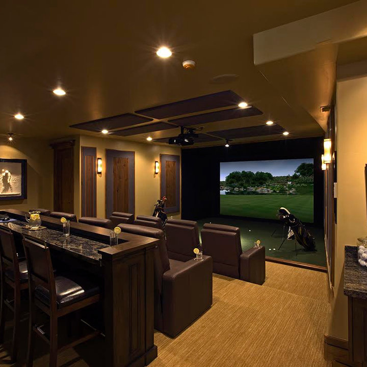 Golf Simulator Room - Photos & Ideas | Houzz