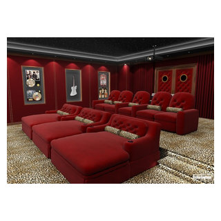 Rock of Ages Custom Theatre - Transitional - Home Theater - New York ...