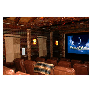 Rose Valley Ranch - Rustic - Home Theater - Denver - by RMT Architects ...