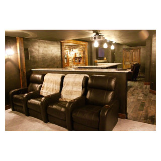 Rustic Theatre Room - Rustic - Home Cinema - Boston - by Jewels ...