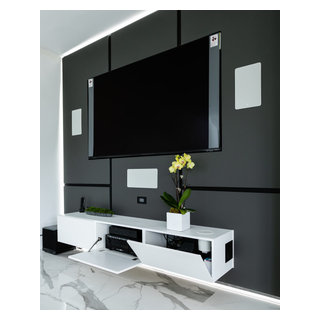 Simple and Sophisticated TV Wall Panel - Contemporary - Home Theater ...
