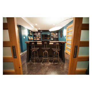 Sliding doors take less room and add privacy. - Contemporary - Home ...