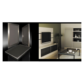 Stainless Steel Doors - Contemporary - Home Theater - New York - by ...