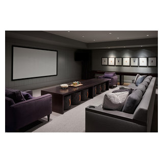 Stone & Slate - Contemporary - Home Theater - Chicago - by Tiburon ...