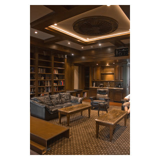 The Library Theater - Traditional - Home Theater - Miami - by Cinema ...