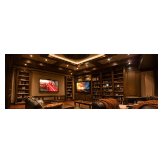 The Library Theater - Traditional - Home Theater - Miami - by Cinema ...