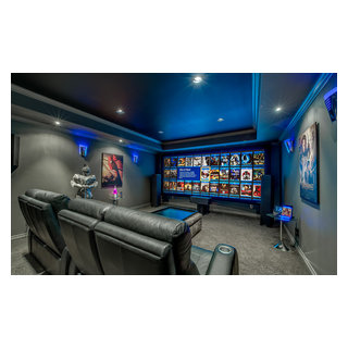 Updated Modern Jewel box - Contemporary - Home Theater - Calgary - by K ...