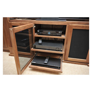 Walnut Entertainment Center - Traditional - Home Theater - Phoenix - by ...