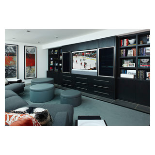 Zack Residence - Contemporary - Home Theater - Detroit - by Jeffrey ...