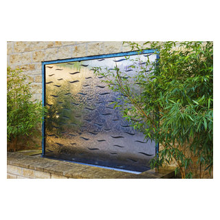 Bronze wavy water wall - Modern - Exterior - London - by David Harber ...