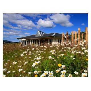 Facet Curved Timber Frame House - Contemporary - Exterior - Devon - by ...