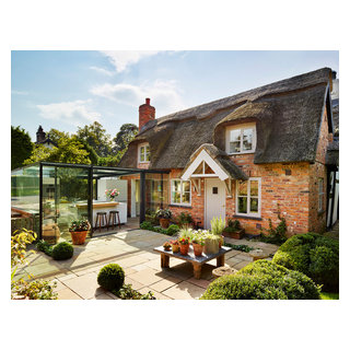 Glass box extension on thatched cottage - Traditional - Exterior ...