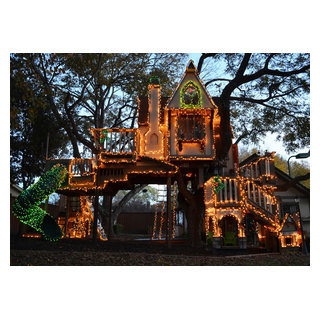 A Magical Tree House Lights Up for Christmas - Eclectic - Kids - Dallas ...