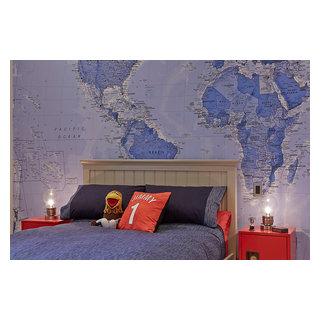Boy's Educational World Map Bedroom - Contemporary - Kids - Other - by ...