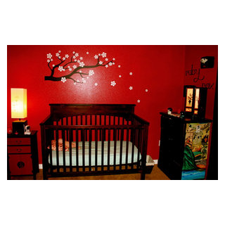 Modern Red Nursery/Toddler Room - Modern - Kids - Portland | Houzz