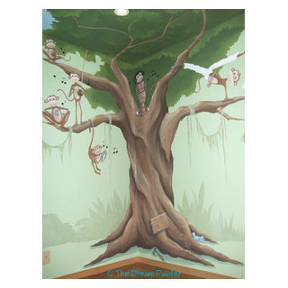 Monkeys in a tree mural - Eklektisch - Kinderzimmer - Los Angeles - von ...