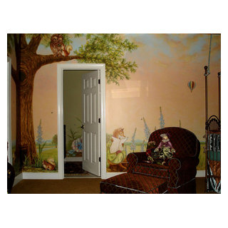 Peter Rabbit Mural inspired by Beatrix Potter - Eclectic - Kids ...