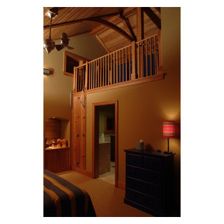 Private Residence bedroom with loft area and climbing wall ...