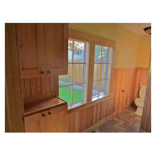 1L Natural Maple Shaker Kitchen Cabinets - Traditional - Kitchen - San ...