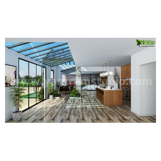 3D Interior Kitchen Design View - Modern - Kitchen - New York - by ...