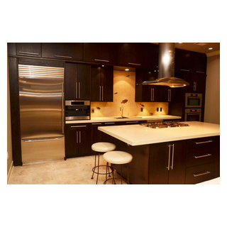 50 Million Year Old Fossil Backsplash - Contemporain - Cuisine ...