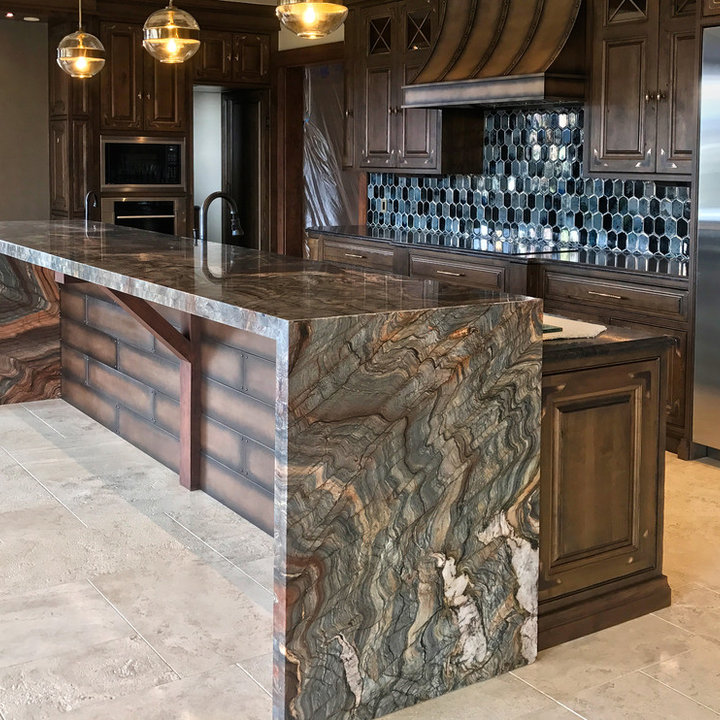 Waterfall Edge Island - Photos & Ideas | Houzz