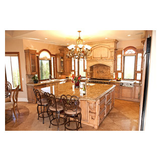 A Custom Home by Mega Builders - Mediterranean - Kitchen - Los Angeles ...