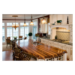 A Kitchen for Entertaining with water views - Transitional - Kitchen ...
