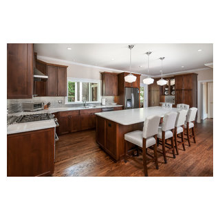 A warm family kitchen with plenty of space for homework and get ...