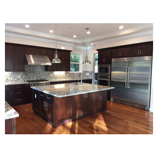 Adam's New Kitchen - Java Maple Shaker Cabinet - Modern - Kitchen - San ...