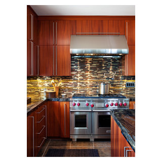 African Mahogany Kitchen - Contemporary - Kitchen - San Francisco - by ...