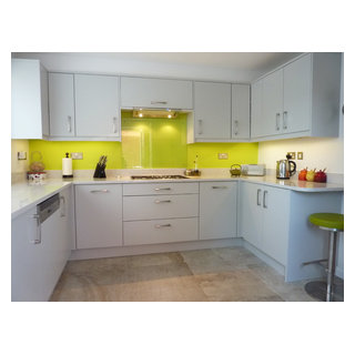 An Innova Carrera Light Grey Blue Kitchen - Real Customer Kitchens ...