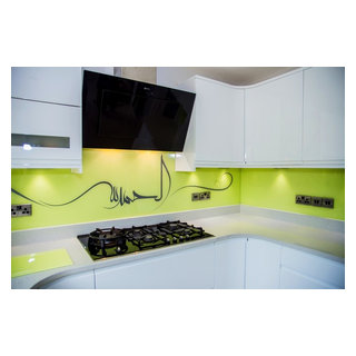 "ARABIC BLESSING SYMBOL" Stensil glass kitchen splashback by CreoGlass ...