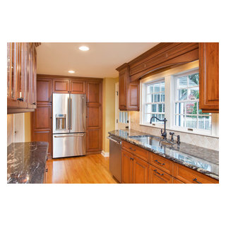 Arched Valance and Panels above Sink - Traditional - Kitchen - New York ...