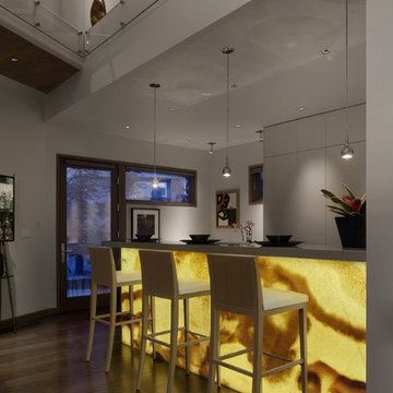 Basement Bar Led Backlit Onyx - Photos & Ideas | Houzz
