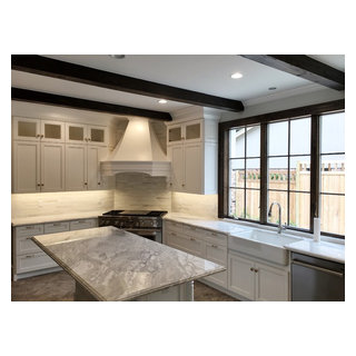 Bardiglio Marble Countertops - Traditional - Kitchen - Houston - by ...