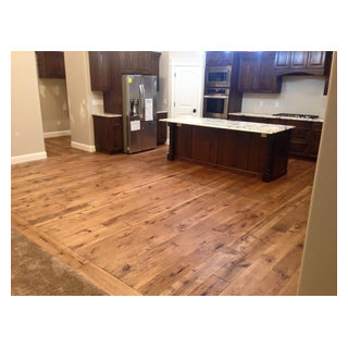 Barnwood Hickory Hand Scraped Custom Oil Finish - Rustic - Kitchen ...