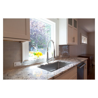 Beautiful Garden View from Kitchen - Midcentury - Kitchen - New York ...