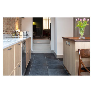 Belgian blue limestone for a hardy kitchen floor - Traditional ...