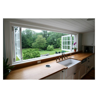 Bi-folding kitchen window (open) - Country - Kitchen - Boston - by ...