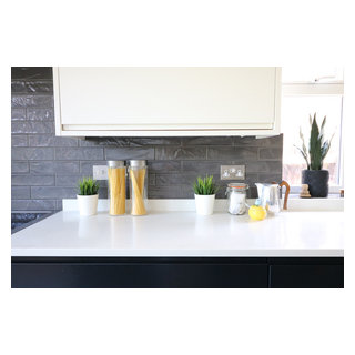 Black and White Kitchen in a 1930s House Renovation - Moderne - Cuisine ...