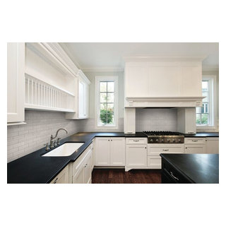Bliss Elements 2" x 6" Glass Tile - Mist - Traditional - Kitchen ...