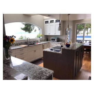 "Blue Flower" Granite Countertops - Transitional - Kitchen - Seattle ...