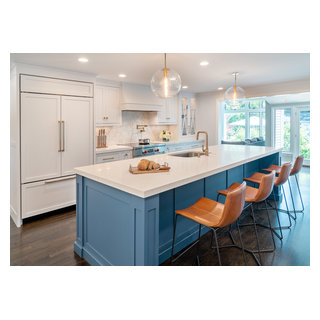 Blue Kitchen - Beach Style - Kitchen - Boston - by Mitchell ...