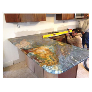 Blue Louise Quartzite - Eclectic - Kitchen - New York - by Affordable ...