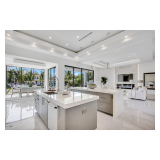 Boca Raton - New Modern Waterfront Custom Home - Contemporary - Kitchen ...