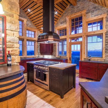 Vaulted Ceiling Island Range Hood | Shelly Lighting