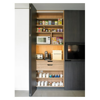 Breakfast cabinet with bi-fold doors - Contemporary - Kitchen - London ...