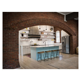 Brick Arch and White Kitchen - Eclectic - Kitchen - Oklahoma City - by ...